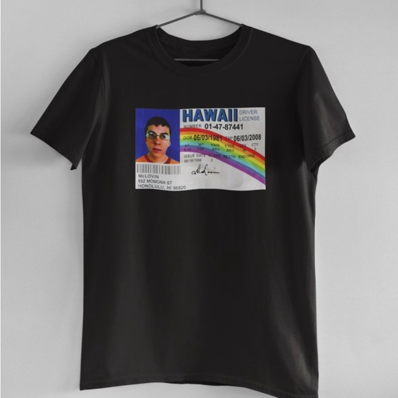 Shirts | Mclovin Hawaii Driver License T Shirt | Poshmark